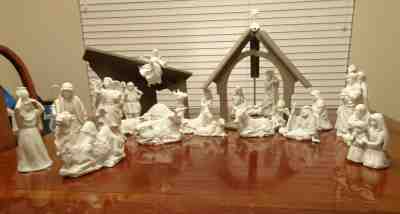 1981-93 Complete 23 Piece AVON NATIVITY White Bisque Original Boxes ...