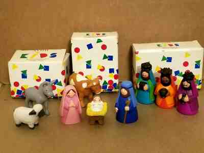 1993 Avon Kids My First Christmas Story Nativity Collection 9 Pieces ...