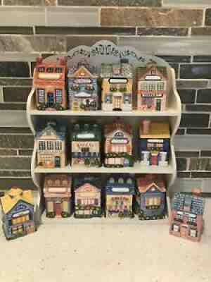 Avon Spice Rack W/Cottage House Spice Holders Plus Salt And Pepper ...