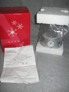 RARE 2006 Avon Lighted Acrylic Clock Christmas Tree LIGHTS & SOUND See ...