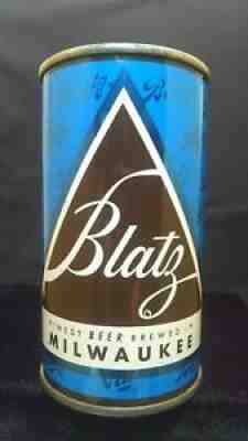 BLATZ BEER MID 1950'S 12OZ DARK BLUE CHRISTMAS SERIES FLAT TOP CAN ...