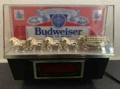 Vintage 1986 Budweiser Clydesdale Horses Beer Tavern Bar Top Digital ...