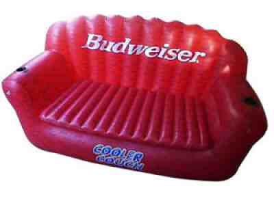 Inflatable Budweiser Cooler Couch Promo Red 2 Person 70 Inch Sealed Box ...