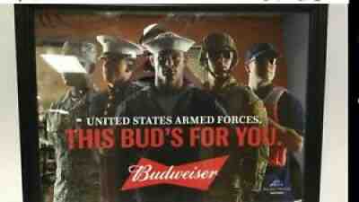 Budweiser U.S. Air Force Armed Forces Military Beer Bar Mirror Man Cave ...