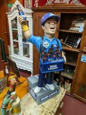 Vintage PHIL THE STADIUM GUY Beer Man Sign Display Statue BUDWEISER Bud ...