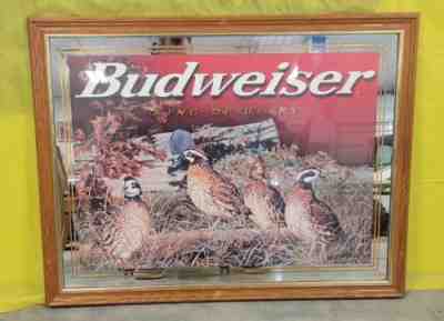 BUDWEISER MIRROR SIGN Quail LARGE 35 1/2" X 27 1/2" - Sold for $112.00 ...