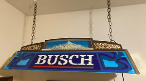Vintage Busch Beer Pool Table Light "Head For The Mountains" - Sold for ...