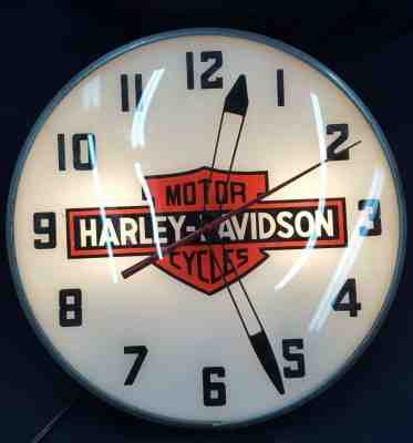 Vintage Pam Clock Harley Davidson Round Electric Wall Clock ...