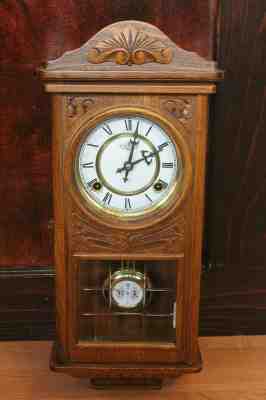 Vintage Centennial Parlor DEA Wooden Wall Cabinet Chime Clock No A34331 ...