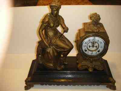 ANTIQUE ANSONIA FIGURAL CLOCK - Sold for $409.00 | clocks Price Reference