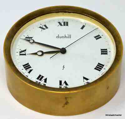 Alfred E. Dunhill Brass Desk Electric 9V Clock Working Relide Ships ...