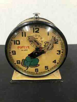 ORIGINAL 1935 POPEYE WIND UP ALARM CLOCK "THE RAREST COMIC CHARACTER ...