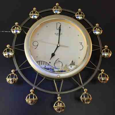 Small World Rhythm Clock Ferris Wheel Musical Animated Retired Rare ...