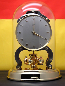 Vintage Schatz 1000 Day Anniversary Brass Clock w Glass Dome Restored ...