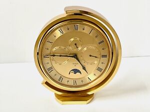 Looping of Switzerland 5 Function Brass Table / Mantel Clock 1960's ...