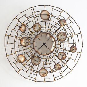 Original 1960s Simmons Brutalist Wall Clock Curtis Jere Era - Sold for ...