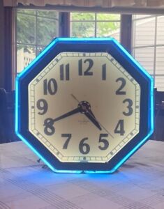 Vintage Neon Cleveland Wall Clock??? - Sold for $6,000.00 | clocks ...