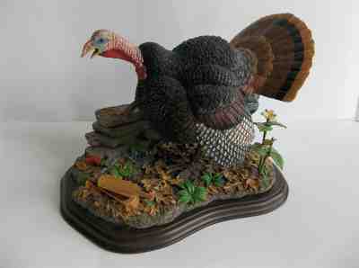 Danbury Mint Turkey Sculpture Prize Gobbler Eastern Wild Turkey - Sold ...