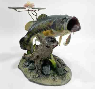 Danbury Mint Backwater Bass Fish Sculpture by George Kruth w/Lure ...