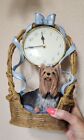 ??RARE FIND? 12½" DANBURY MINT The Blue Ribbon YORKIE CLOCK Yorkshire ...