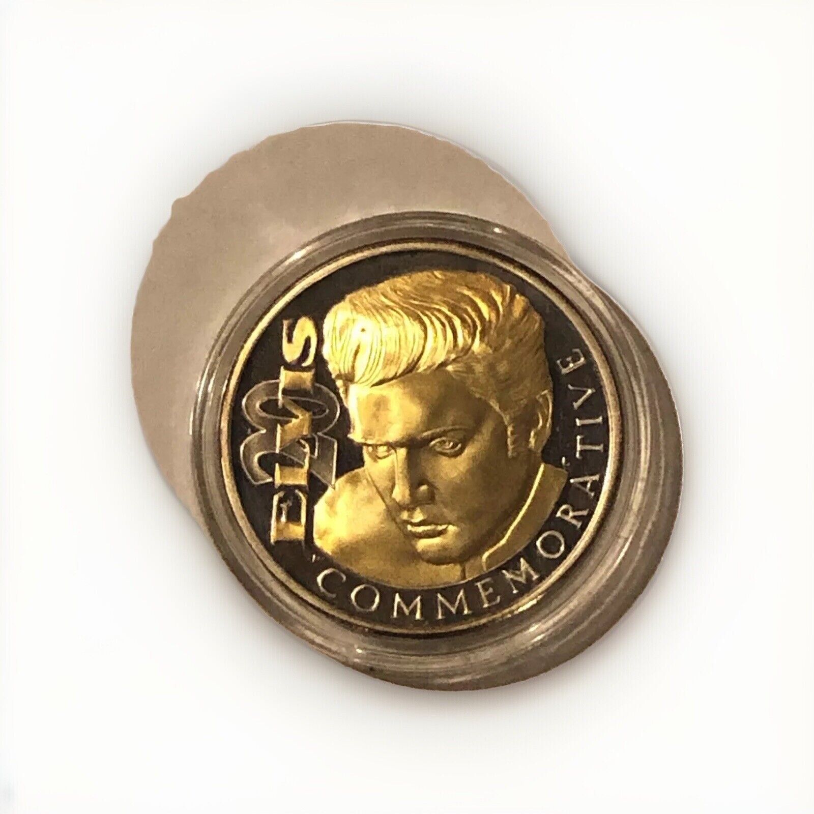 ELVIS 20th Commemorative Anniversary RARE 1oz .999 Fine Silver 24K Gold ...