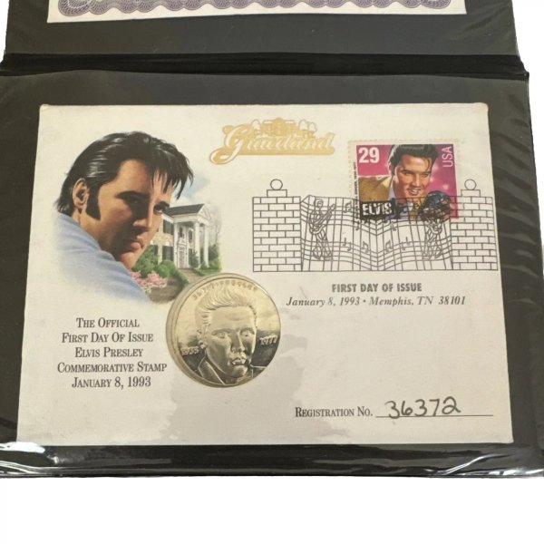 US Mint Elvis Presley 0.999 Silver Coin and Stamp ! Official First Day ...