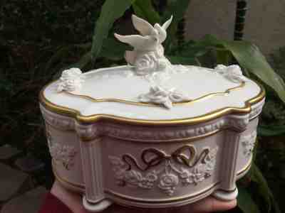 Vintage 1991 Franklin Mint House of Faberge Snow Dove Jewelry Music Box ...