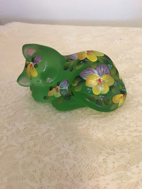 Rare And Collectible Fenton Art Glass : P Hayhurst Cat Value Guide ...