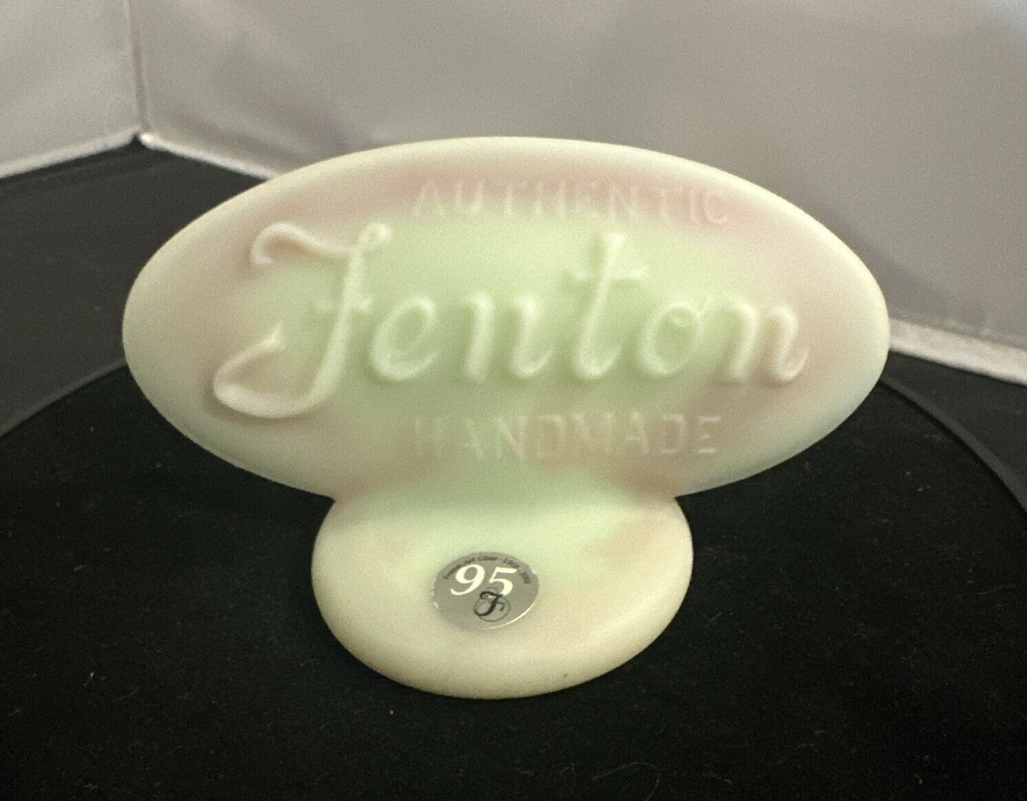 Rare And Collectible Fenton Art Glass : Burmese Logo Sign Value Guide ...