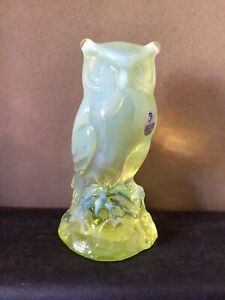 Rare And Collectible Fenton Art Glass : Topaz Owl Value Guide - Price ...