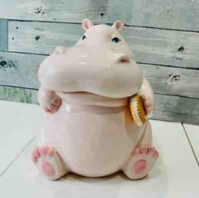 Vintage 1980â??s Fitz And Floyd Ceramic Hippopotamus Hippo Cookie Jar ...