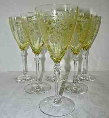 floral Fostoria Glass