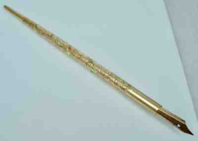 Solid 14K Fairchild Johnson Fountain Dip Pen Repousse Antique Vintage ...