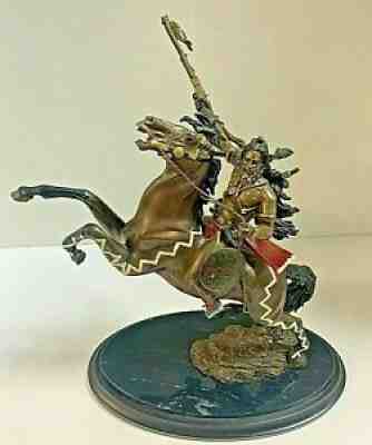 THE FRANKLIN MINT WARRIOR OF DESTINY BRONZE INDIAN STATUE - Sold for ...