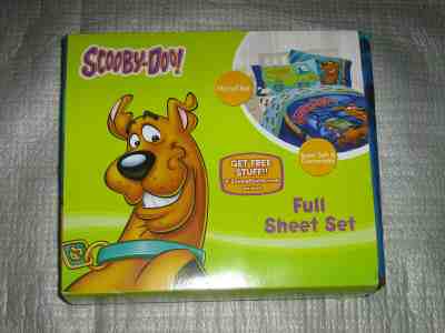 NEW Scooby Doo Full Bed Sheet Set Hanna Barbera Mystery Machine Flat ...