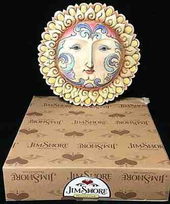 Jim Shore Heartwood Creek Round Sun Face 10" Garden Plaque Wall Decor ...