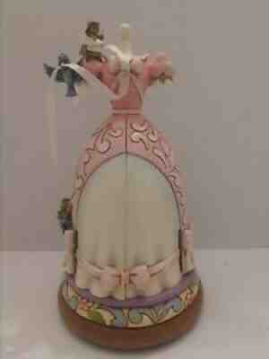Very Rare Jim Shore Disney Showcase Cinderella's Pink Dress Music Box ...