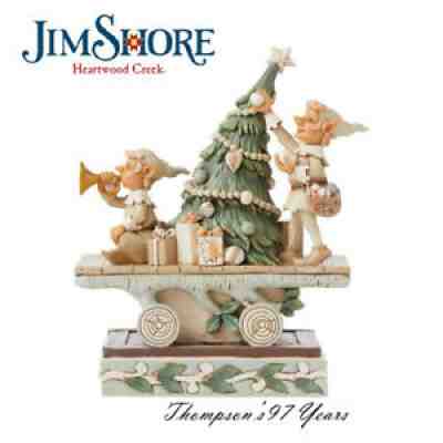 Jim Shore 'On Track For Merriment' Woodland Elves on Tree Train Car ...