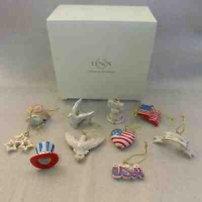 Lenox Tree of Independence 10PC Mini Ornament Set NIB NoTree USA ...