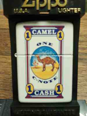 Camel Zippo C Note ~ Unlisted Camel Cash 1998 Super Rare Matte Finish ...