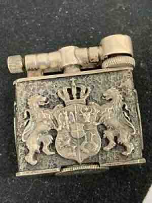 Vintage Mexico Silver Lift Arm Pocket Lighter Embossed Crest - Heavy ...
