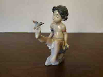 Rare And Collectible Lladro : Lladro Boy Bird Foot Value Guide - Price ...