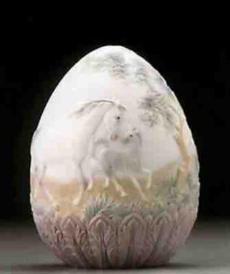 Lladro # 17548 Horse and colt Limited Edition 1995 Huevo De Pascua Egg ...