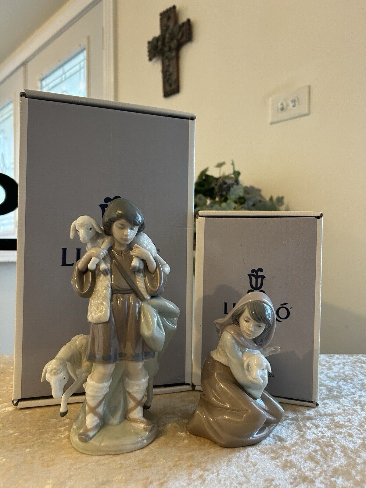 Lladro Shepherd Boy #5485 & Lost Lamb #5484 New In Boxes Mint Fast ...