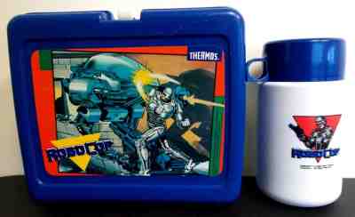 Robocop Thermos lunchbox+travel mug insulated cup SET, nice vintage ...