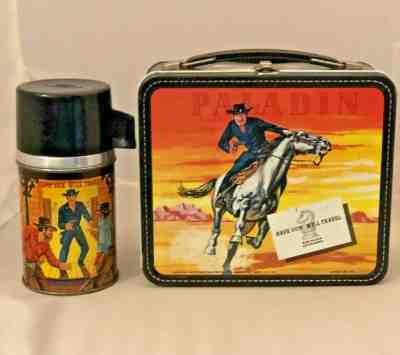 Vintage 1960 Have Gun Will Travel Paladin Metal Lunchbox With Thermos ...
