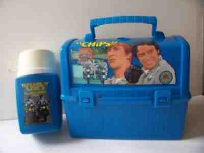 1977 CHIPS HIGHWAY PATROL Lunch Box & THERMOS Ca. POLICE RARE AWESOME ...