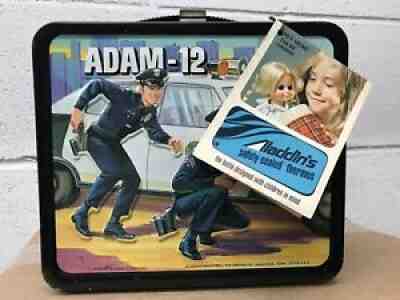 VINTAGE 1972 ADAM-12 LUNCH BOX STUNNING CONDITION 9/10 WITH TAG AND ...