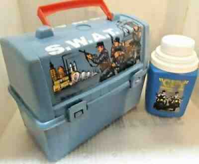 RARE 1975 SWAT Plastic Lunch Box & CHiPs Thermos Lunchbox Vintage ...