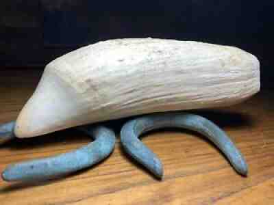 Replica Reproduction whale tooth, made of plastic Scrimshaw